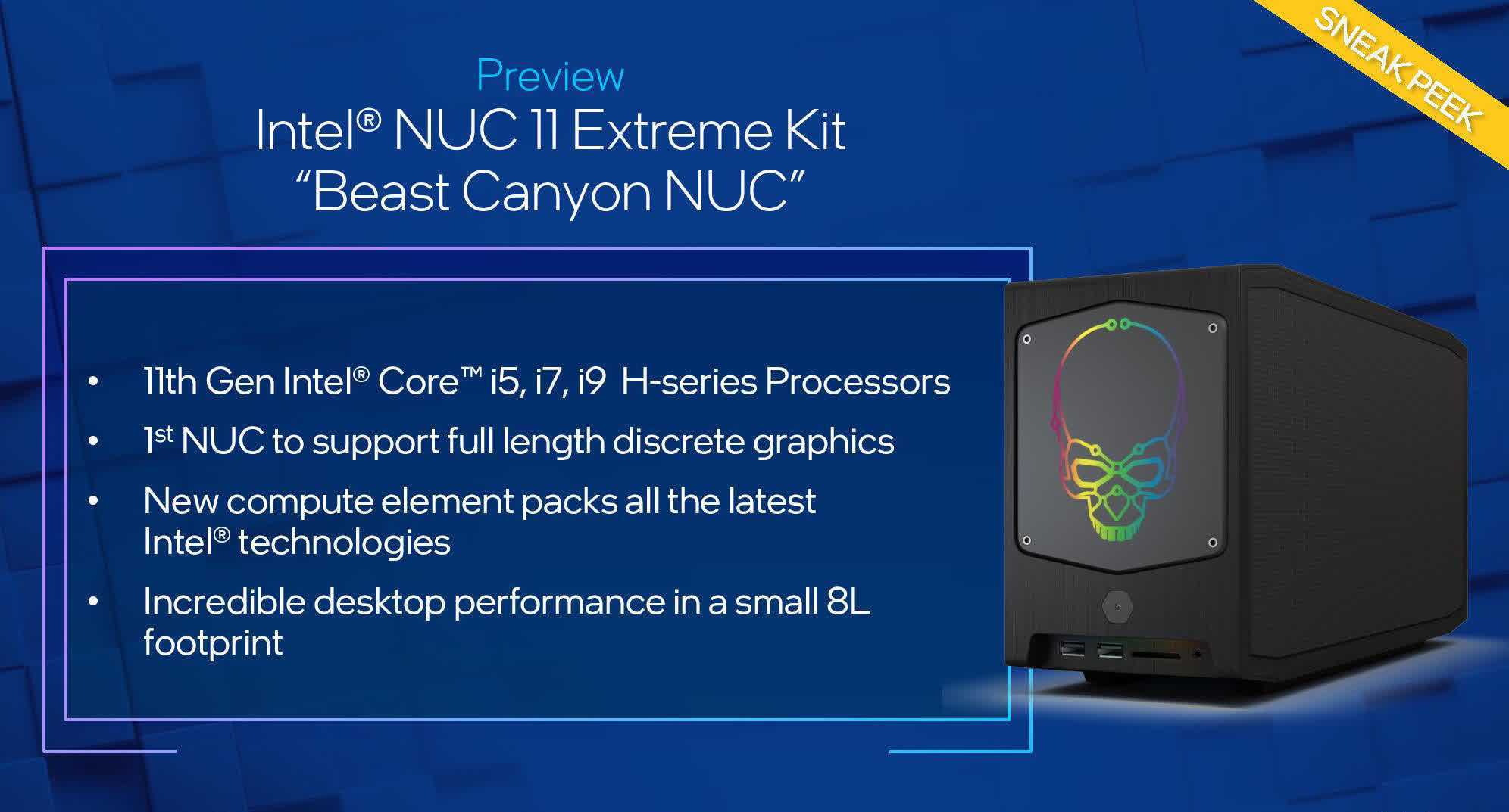 Le nouveau Beast Canyon NUC d'Intel peut accueillir une carte graphique ...