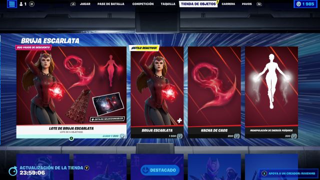 Comment obtenir Scarlet Witch / Wanda Maximoff à Fortnite