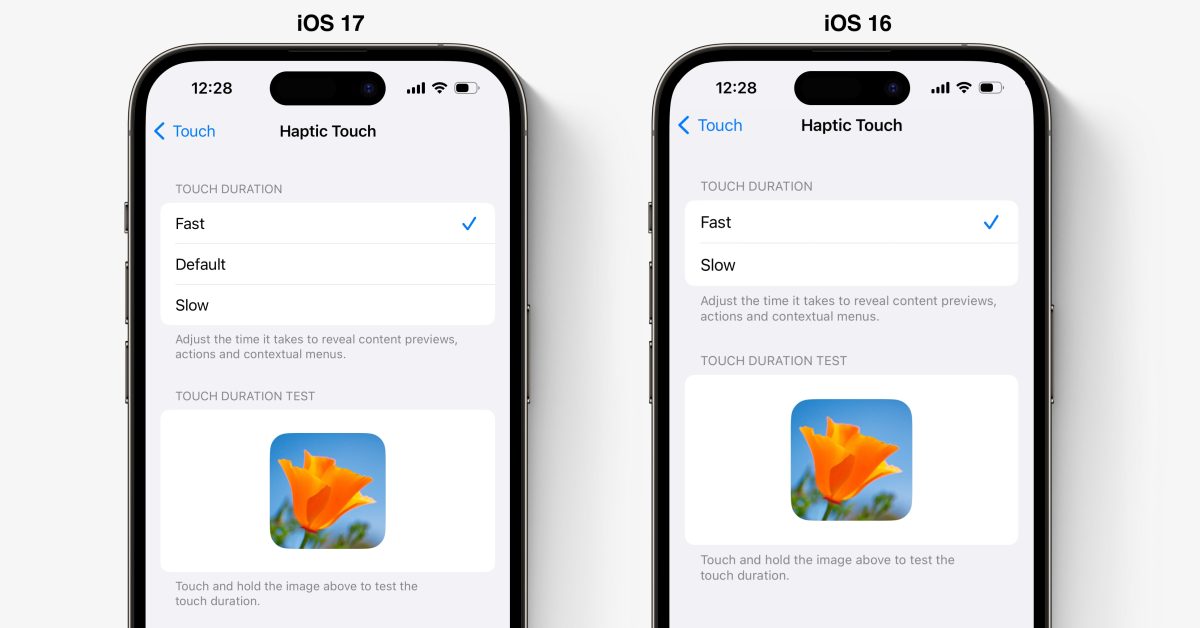 iOS 17 ajoute une nouvelle option de vitesse d'appui long "Rapide" pour ...